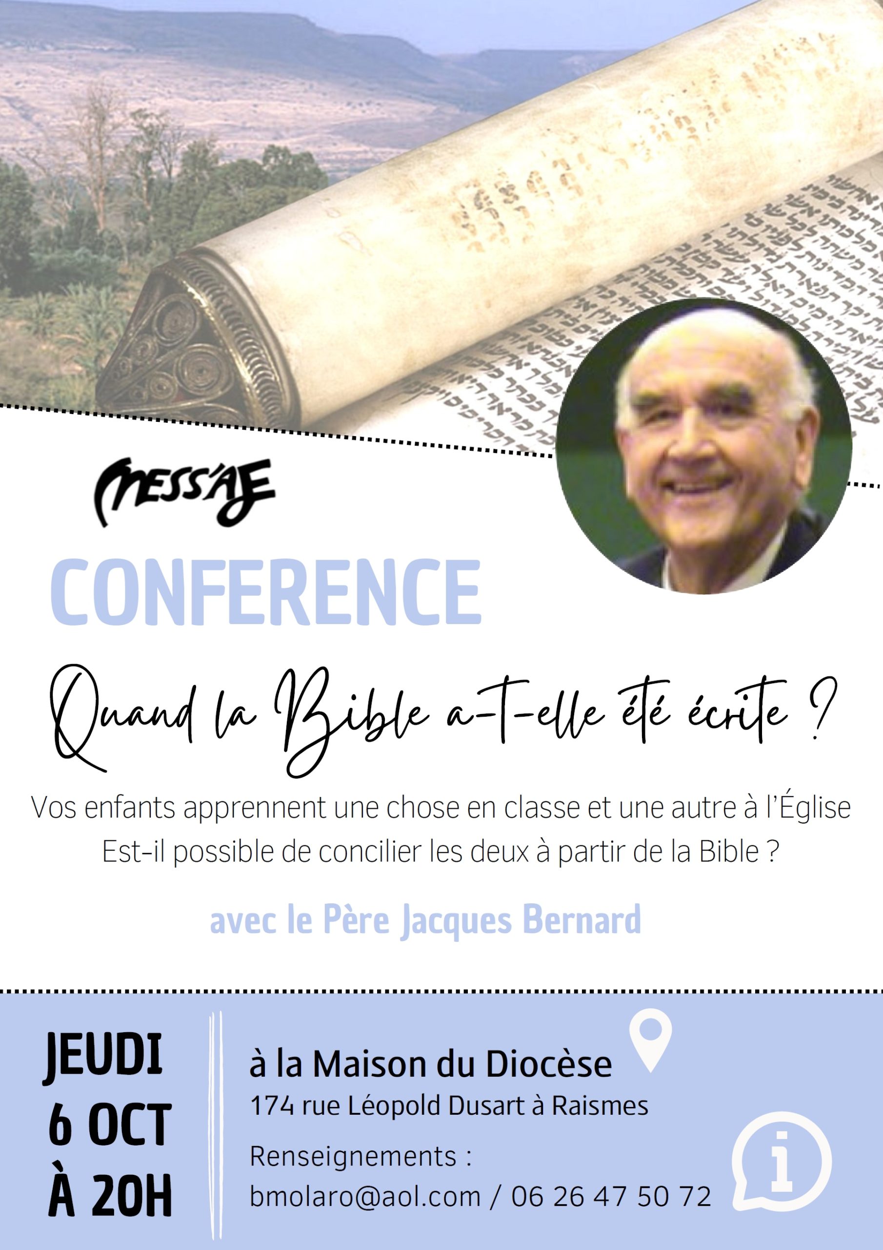 Conférence du Père Jacques BERNARD – Mess'AJE International